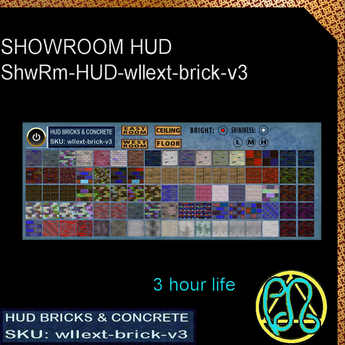 Second Life Marketplace - Showroom HUD wall exterior brick v3