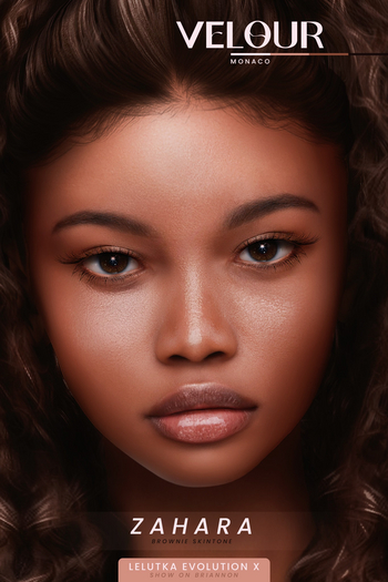 Second Life Marketplace - VELOUR: "ZAHARA" SKIN for EVO X (EBONY)