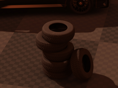 Second Life Marketplace - Tire Stack (Previously - Fuel'd Up Gacha Set)