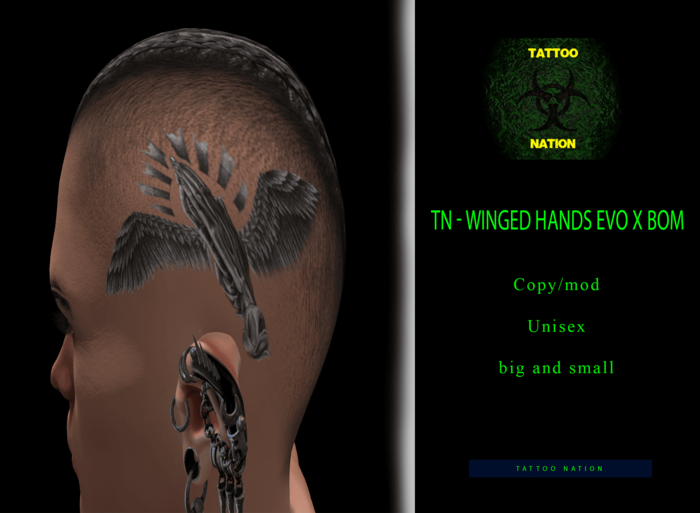 Second Life Marketplace - TaTtoO NaTioN - Winged hands Evo X BoM ...