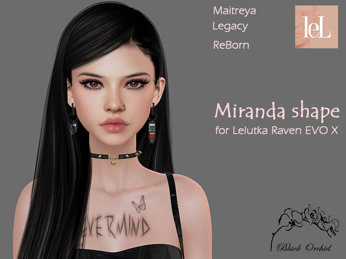 Second Life Marketplace - Miranda shape - Lelutka Raven Legacy/Maitreya ...