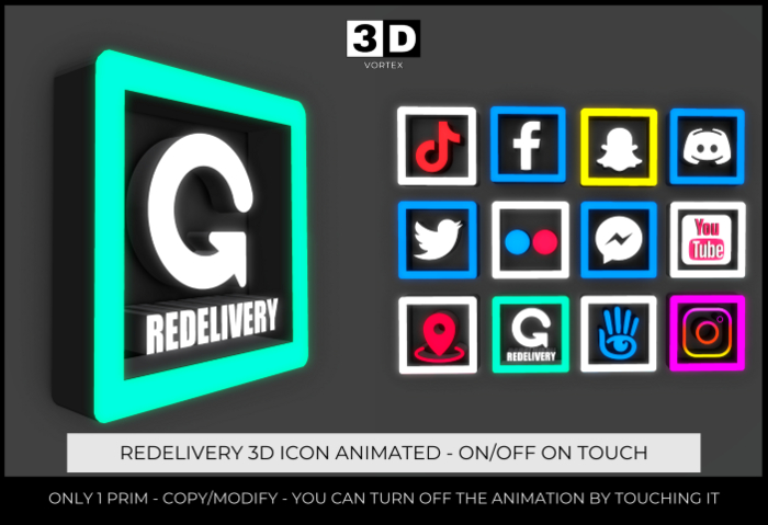 Second Life Marketplace - REDELIVERY 3D MESH - ON/OFF ANIMATION ...