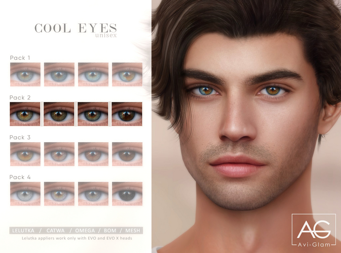 Second Life Marketplace - AG. Cool Eyes - Pack 2
