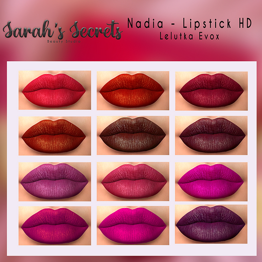 Second Life Marketplace - ::SS:: Nadia Lipstick