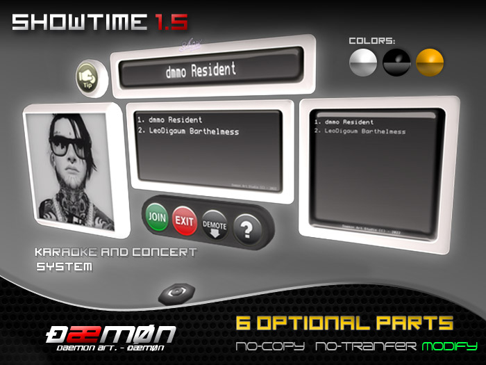 Second Life Marketplace - [AE] ShowTime Board 1.5 - Karaoke - Concert ...