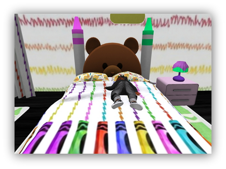 Second Life Marketplace - merci~teddy bear color your world bedroom