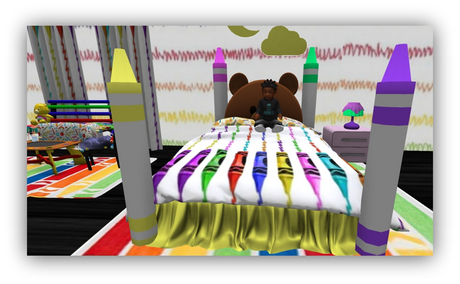 Second Life Marketplace - merci~teddy bear color your world bedroom