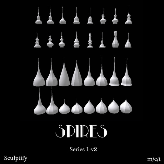 Second Life Marketplace - Full Perm Spire Sculpts Mega Pack, New Price