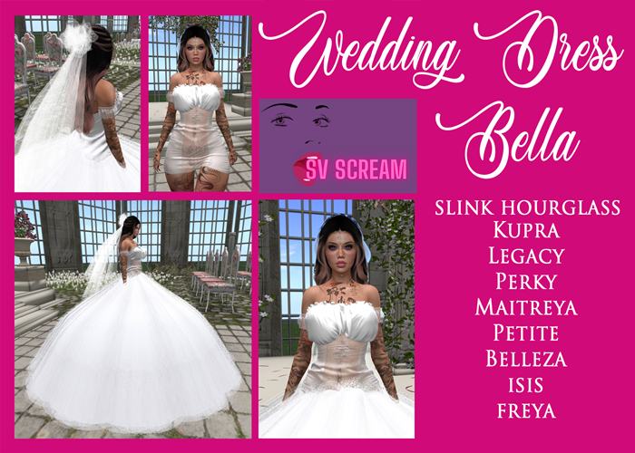 Second Life Marketplace - .:SV:.SCREAM Wedding Dress Bella