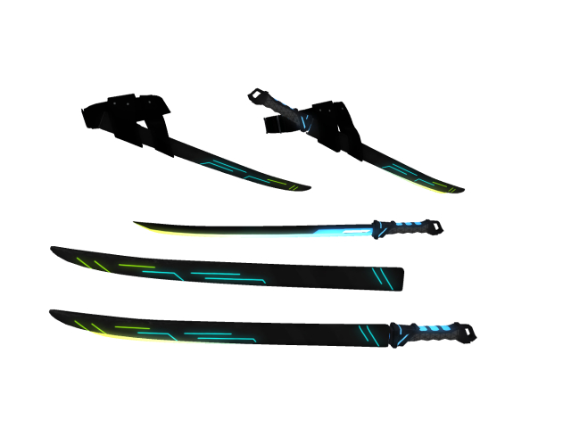 Second Life Marketplace - Cyber sword, sheath, belt (Full perm)