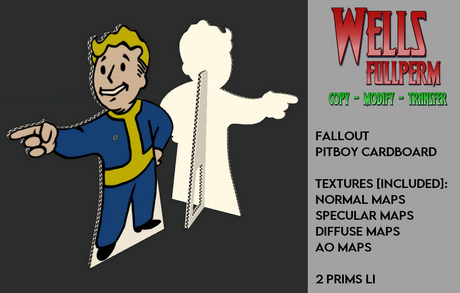 Second Life Marketplace - [WFP] - Fallout Pitboy Cardboard