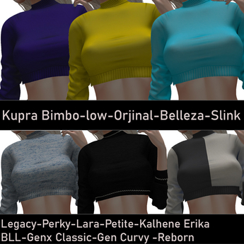 Second Life Marketplace - SUISUI//SUE SWEATER Fatpack -Slink,Belleza ...