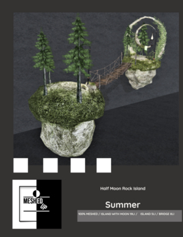Second Life Marketplace - MeshedUp: Half Moon Rock Islands Pack
