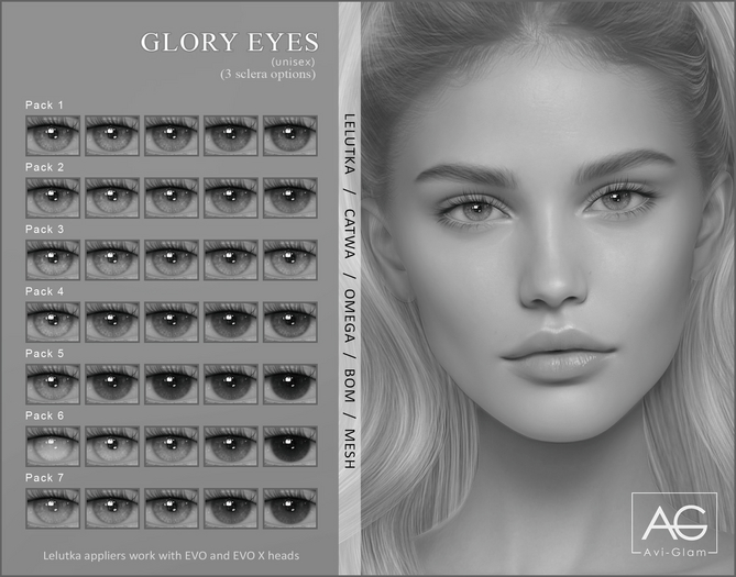Second Life Marketplace - AG. Glory Eyes - DEMO