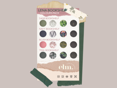 Second Life Marketplace - Elm. Lena Bookshelf [Colours Pack]