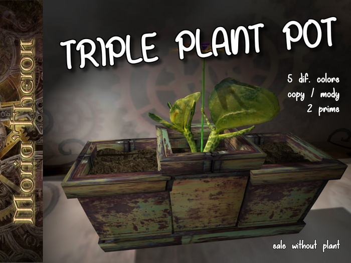 Second Life Marketplace - [ Moria’Theron ] Triple Plant Pot / without ...