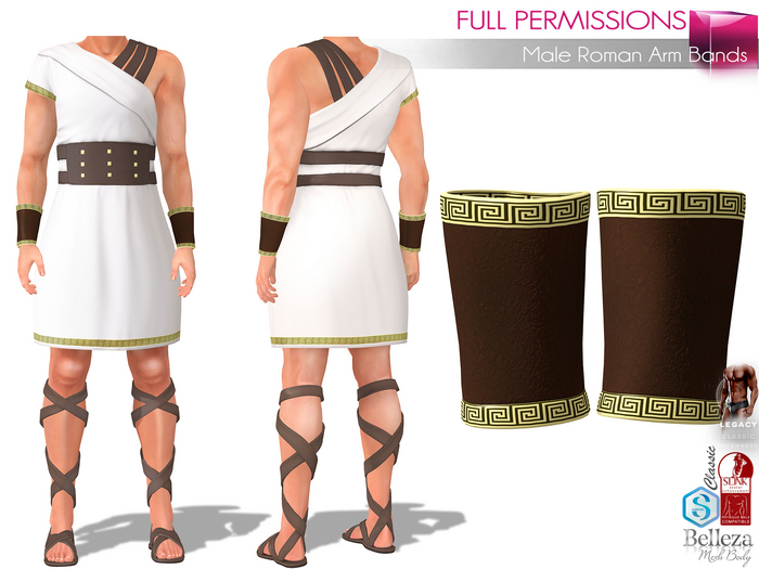 Second Life Marketplace - MI Full Perm Male Roman Arm Bands For Legacy ...