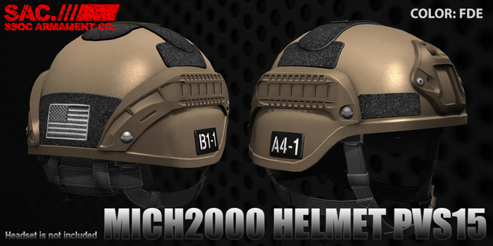 Second Life Marketplace - [SAC] MICH2000 Helmet v1.20 FDE Box