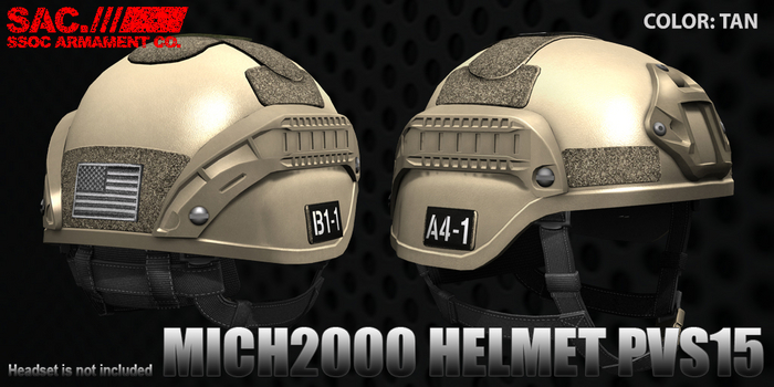 Second Life Marketplace - [SAC] MICH2000 Helmet v1.20 TAN Box