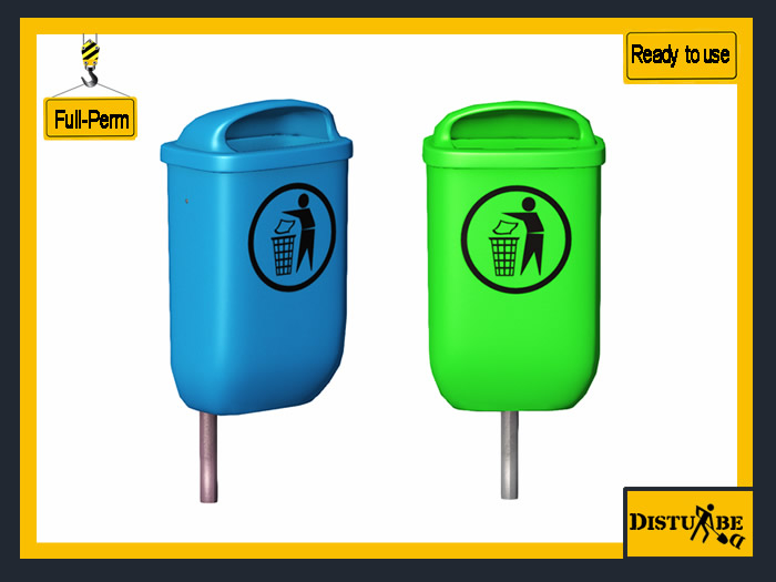 Second Life Marketplace - ::DisturbeD:: Urban Plastic Trash Bin - FULL ...