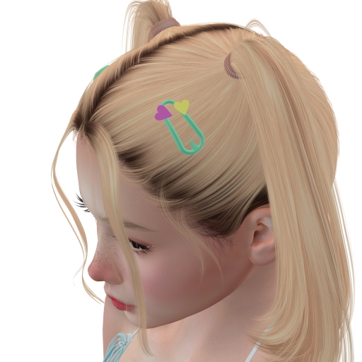 Second Life Marketplace - Heart Hair Clips v0.1 Mod /Copy/No trans