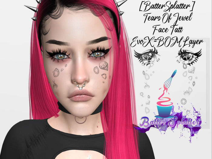Second Life Marketplace - [Batter Splatter] Tears Of Jewel - EvoX