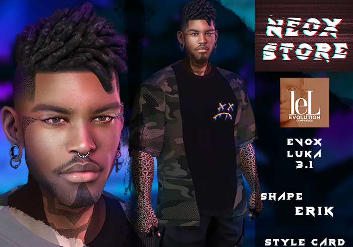Second Life Marketplace - [Neox] Shape Erik Lelutka EvoX Luka 3.1