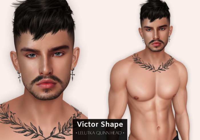 Second Life Marketplace - ⏩ [Stanley] Victor Shape QUINN - Lelutka Head ...