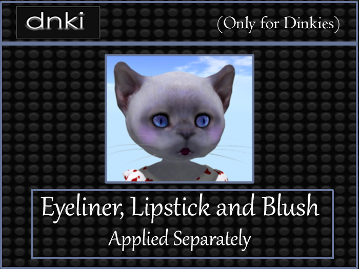 Second Life Marketplace - dnki Lipstick, Blush and Black Eyeliner