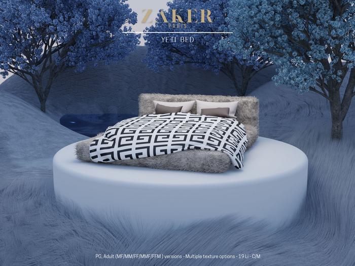Second Life Marketplace - ZAKER : Yeti Bed PG