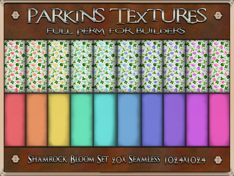 Second Life Marketplace - Parkins Textures - Shamrock Bloom Set - 20x ...