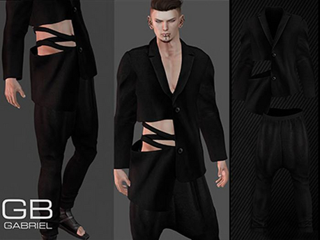 Second Life Marketplace - ::GB:: Body Tied suit Full Set Gray / TMP