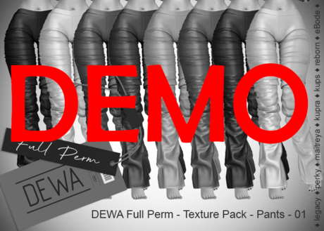Second Life Marketplace - DEWA Full Perm DEMO - Texture Pack - Pants - 01