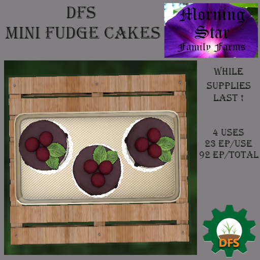 Second Life Marketplace - DFS Mini Fudge Cakes (4 Uses)