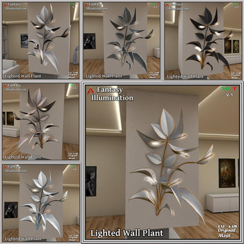 Second Life Marketplace - wall decor - Lighted Wall Plant mega pack ...