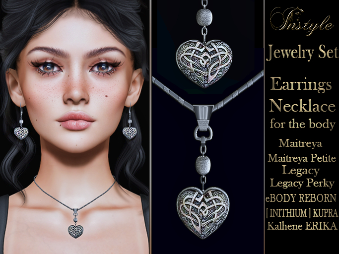 Second Life Marketplace - InStyle -Jewelry Set *Amulet of Love*Fit-Mesh