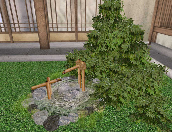 Second Life Marketplace - Shishi odoshi japanese fountain