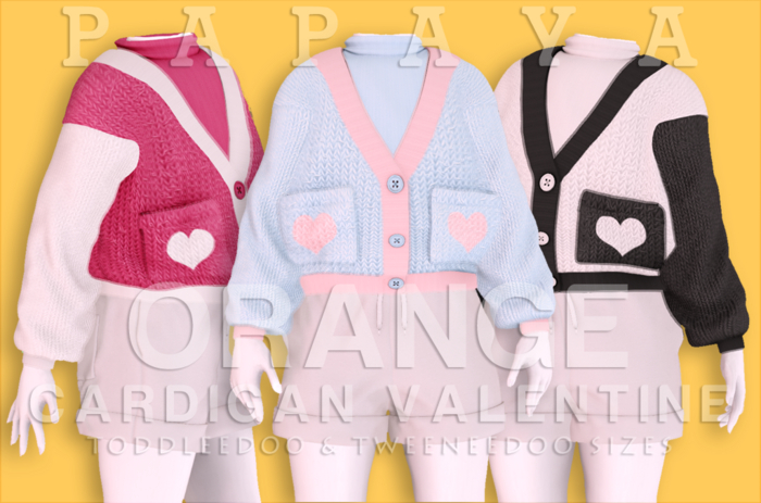 Second Life Marketplace - :Papaya: ORANGE Cardigan - DEMO