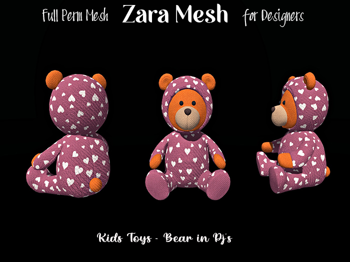 Second Life Marketplace - ZM - Kids Toys - Bear in Pj's PROMO FULL PERMS