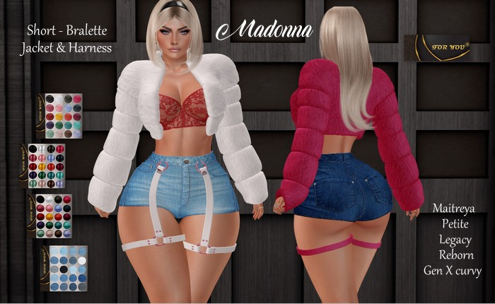Second Life Marketplace F Madonna Outfit Fatpack Add