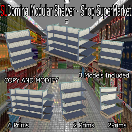 Second Life Marketplace - - Store Furniture - SLDomina Modular Shelver ...