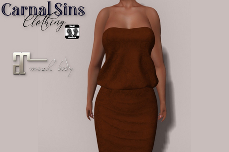Second Life Marketplace - {CS} Dresses - Megan Rust Paisley