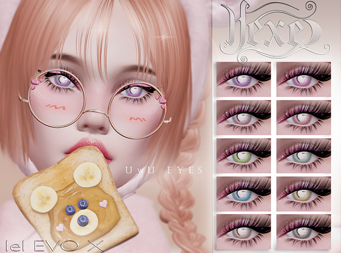 Second Life Marketplace - Hexed - Uwu Eyes DEMO only Evo&EvoX