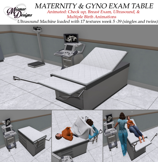 Second Life Marketplace - [MD] Maternity & Gyno Exam Table - Boxed