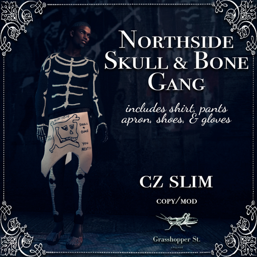 Second Life Marketplace - Grasshopper St Northside Bone Gang Suit CZ Slim