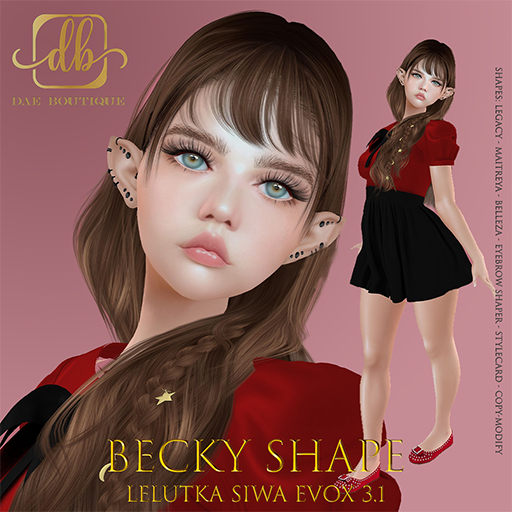 Second Life Marketplace - Becky Shape for Lelutka SIWA EvoX 3.1