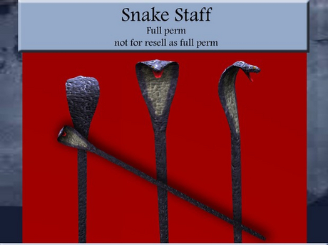 Second Life Marketplace - Snake staff *full perm textured*