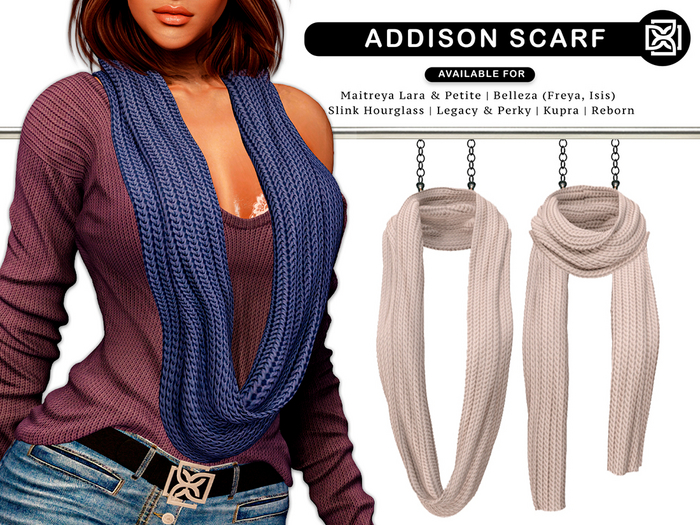 Second Life Marketplace - Addams - Addison - Scarves Set #02