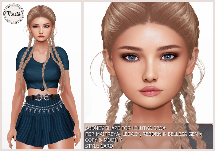 Second Life Marketplace - Nineta - Audney x Lelutka Evo X Siwa/ Belleza ...