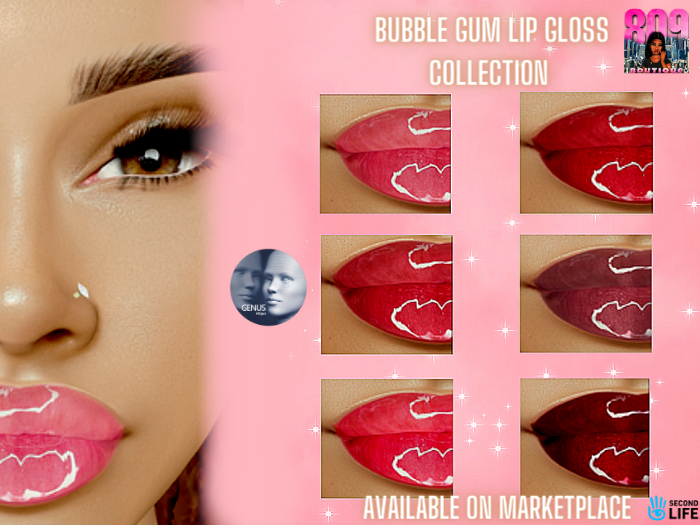 Second Life Marketplace - {809 Boutique} Bubble Gum Lip Gloss Genus ...